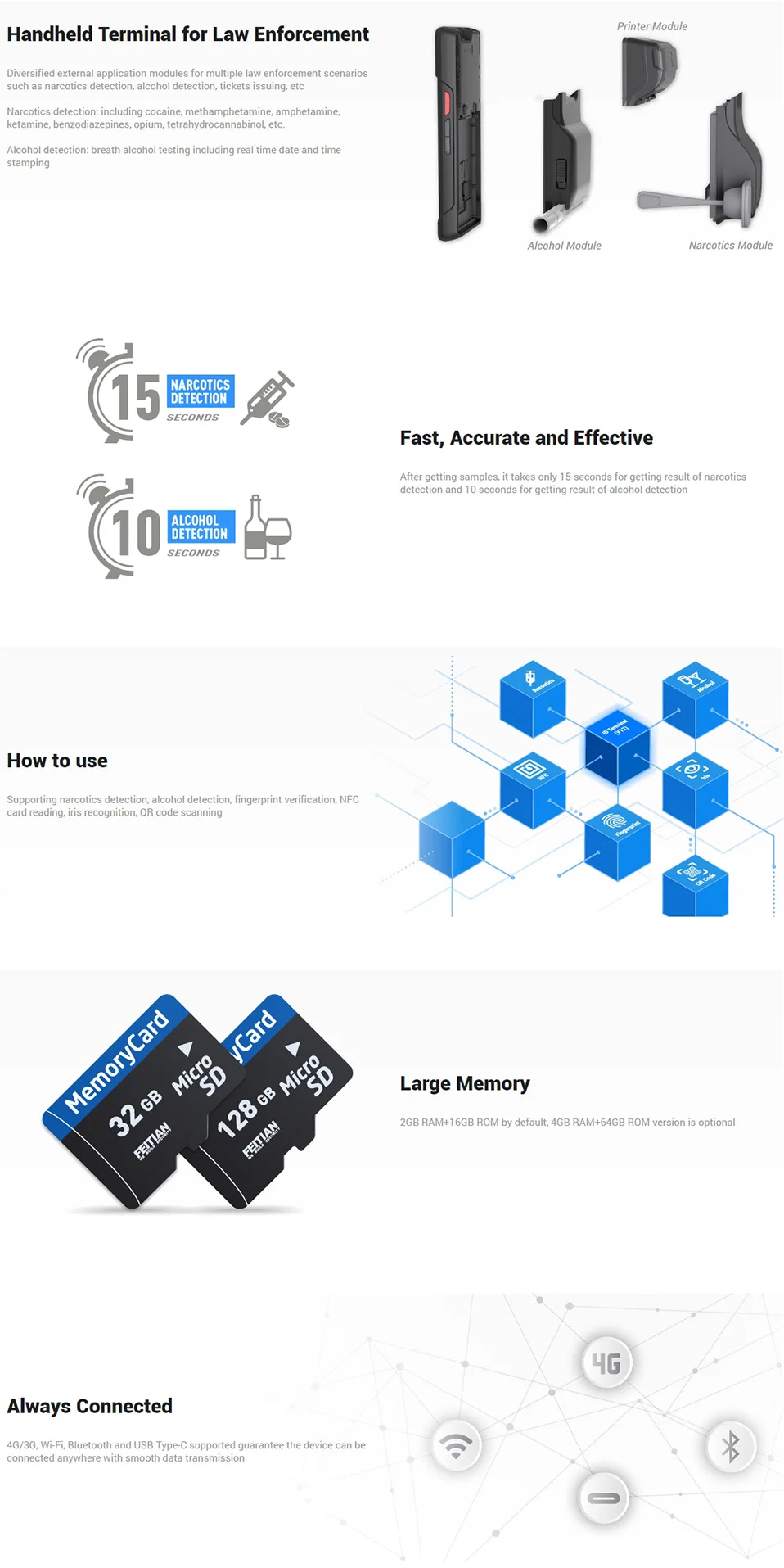 Multifunction Handheld Terminal Narcotics And Alcohol Detection With ...
