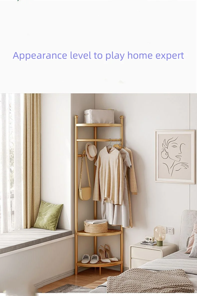 Corner Hanger Floor Bedroom Corner Easy to hang Clothes Rack Household ...