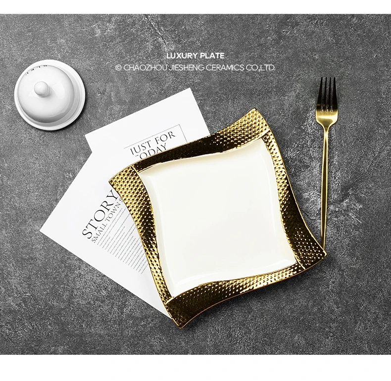 Wholesale Ceramic Plates with Gold Rim - Luxury & Style