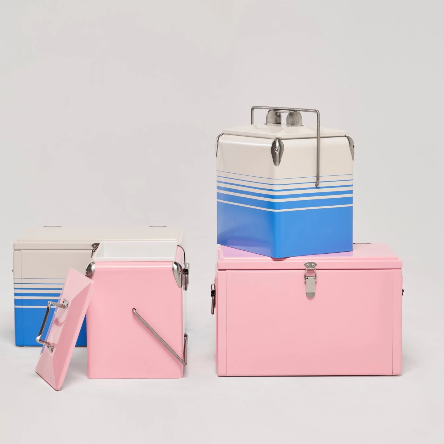 Wholesale 13L 15L Pink Ice Chest - Vintage Metal Cooler