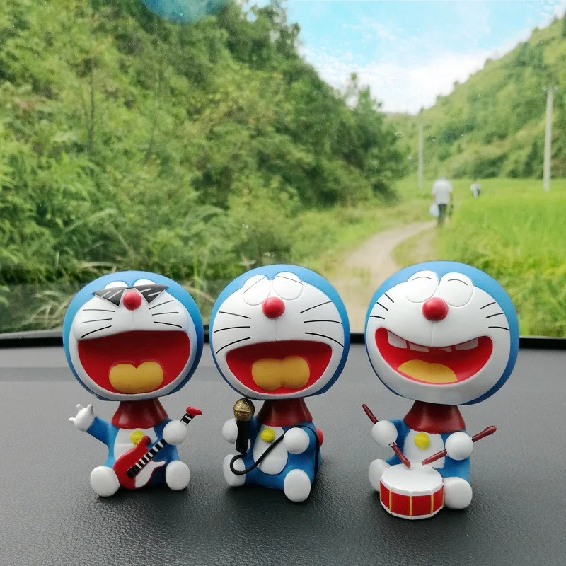 Doraemon Cartoon Figure Dolls Cute Doraemon Anime Model Toy Shaking ...