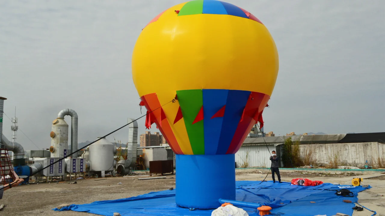 Giant Rooftop Advertising Inflatable Hot Air Shape Pvc Ground Balloon ...