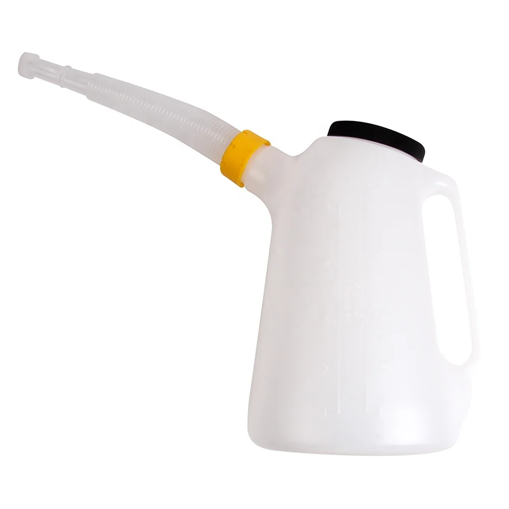 Viktec Fluid Fuel / Oil Measuring Jug 5 Litre Cap & Flexi Spout With ...