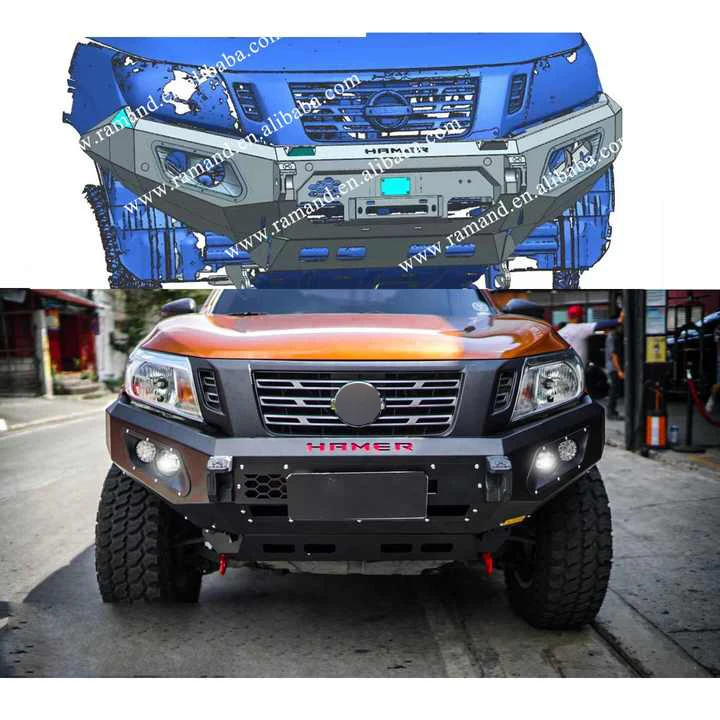 H Navara NP300 Steel Front Bumper - Durable & Stylish