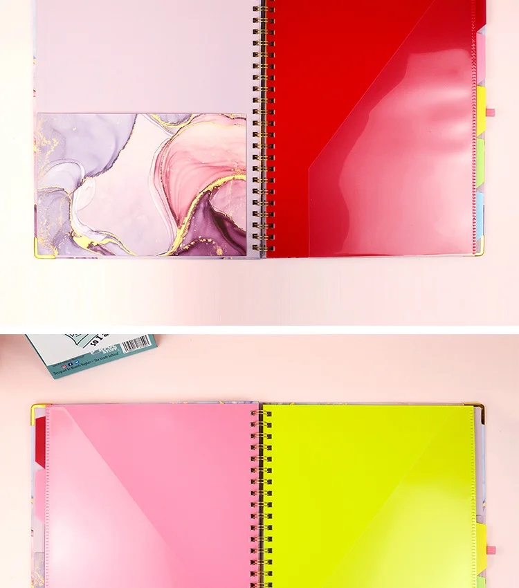 Custom Logo A4 Spiral File Folder With Pocket & Sticker Business ...