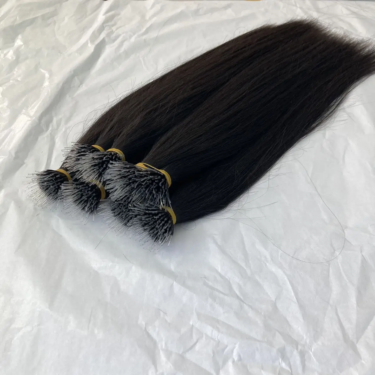 Double Drawn Hair Plastic Tip Keratin Nano Hair Extensions