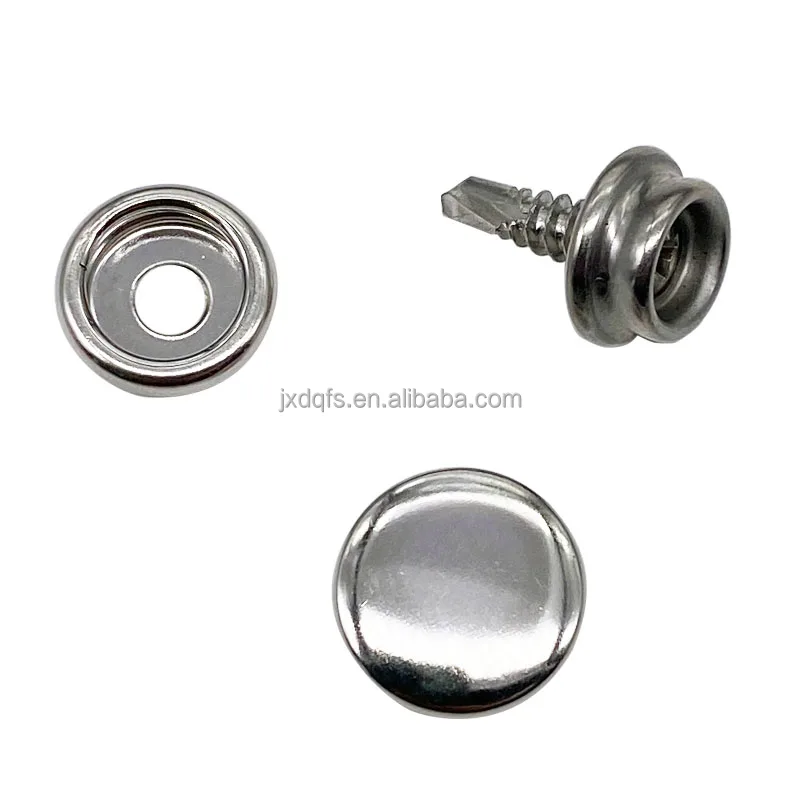 Brass Snap Button Cap With Stainless Steel Self Drilling Screw With 12 ...
