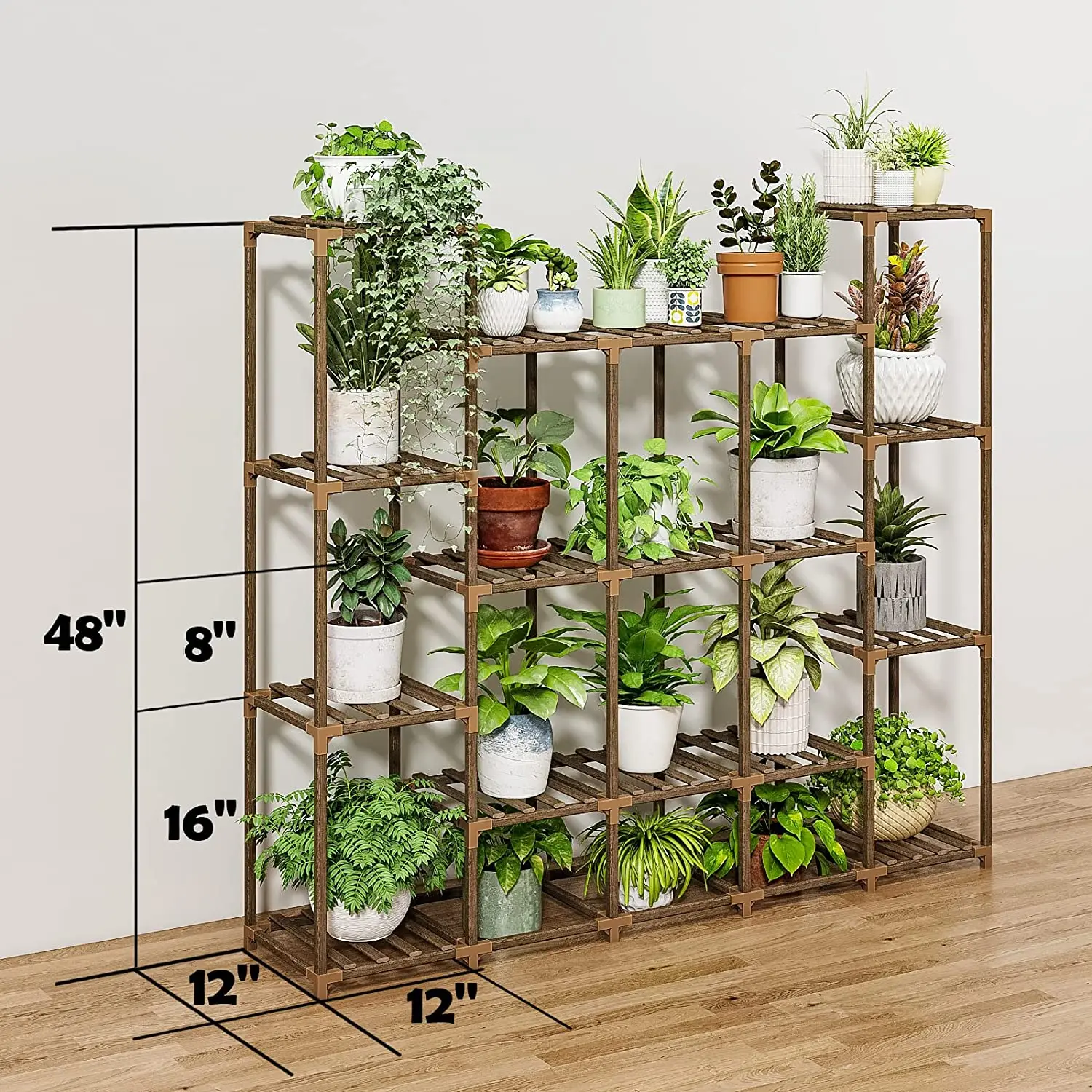 extra Large Plant Stand Indoor or Outdoor Wood Plant Rack Shelf for ...