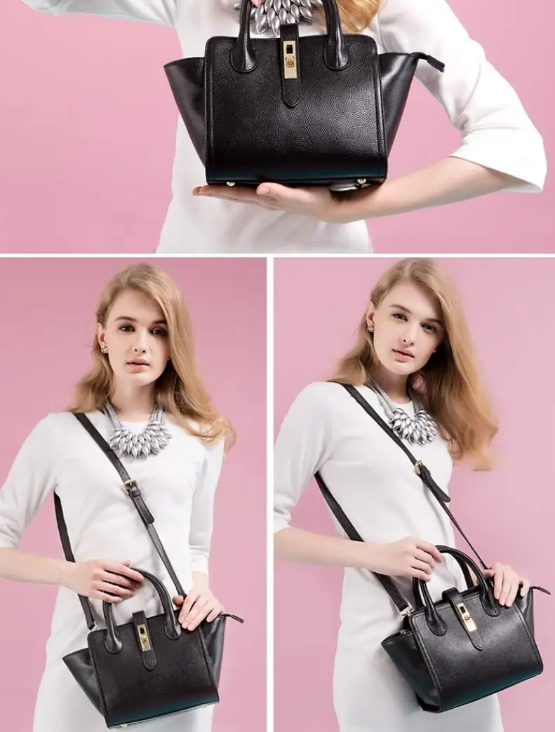 European And American Fashion Trend Dumplings Full Grain Genuine Leather Ladies Stylish Luxury ...