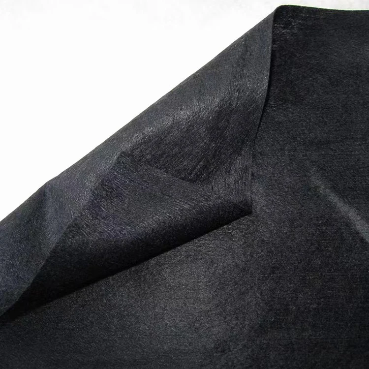 High Quality Black 100% Pet Polyester Black Fiber Spunlaced Non-woven ...