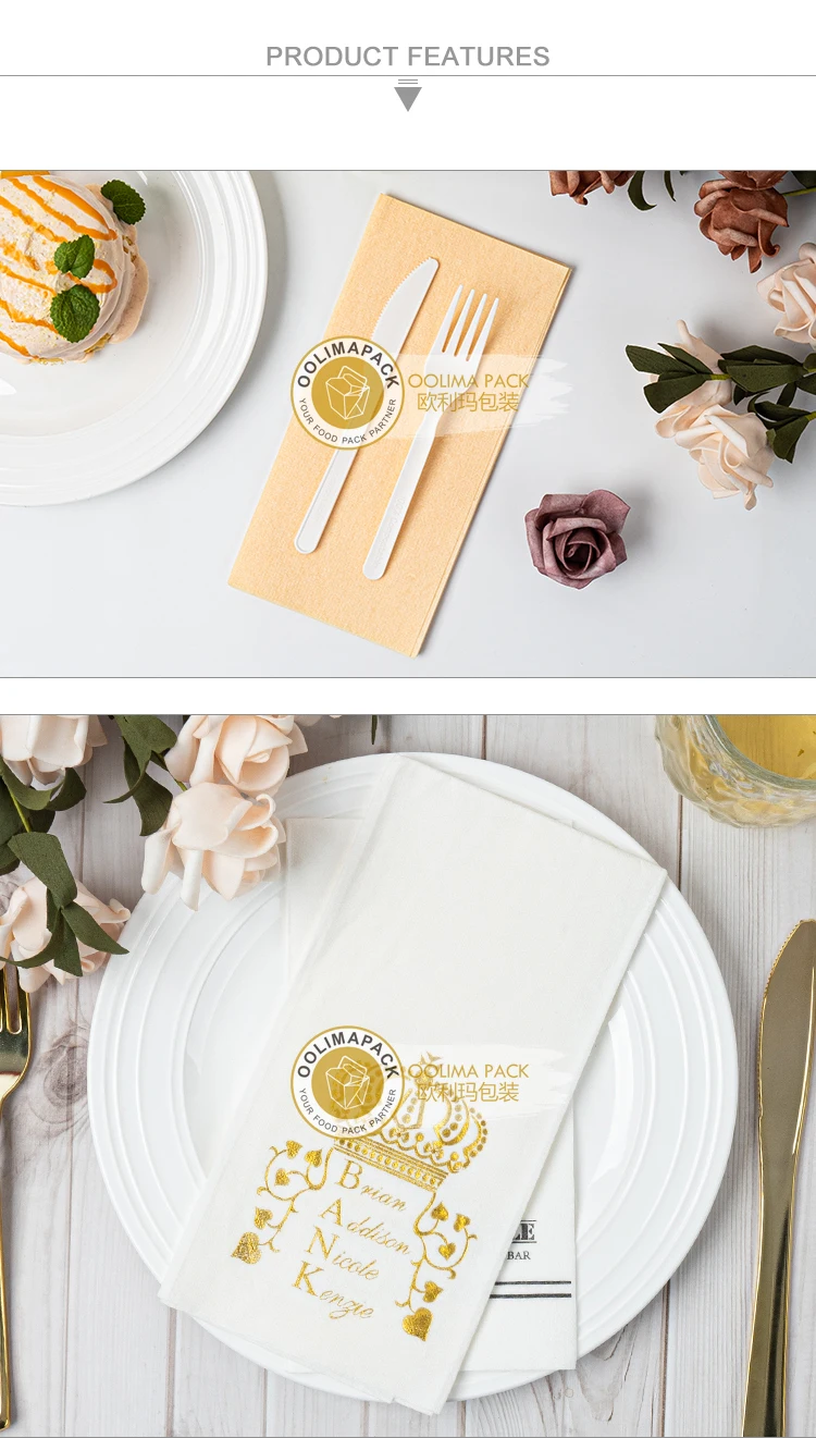 OOLIMA Disposable Cocktail Napkins - Perfect for Parties