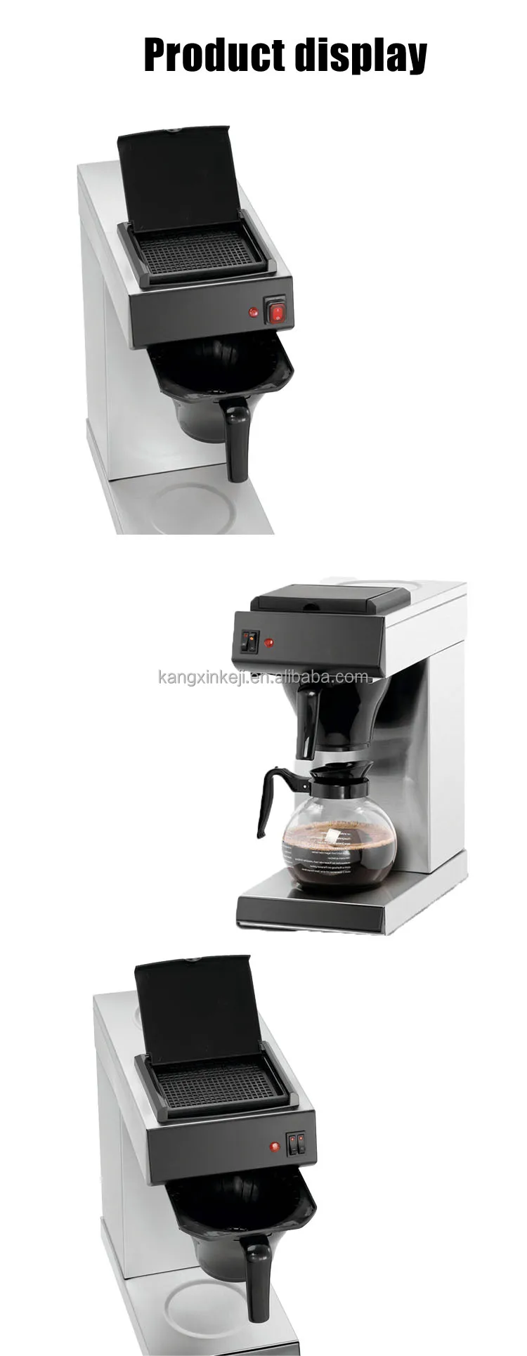 Commercial Coffee Maker with 2 Warmers America Style 12 Cup Pourover ...