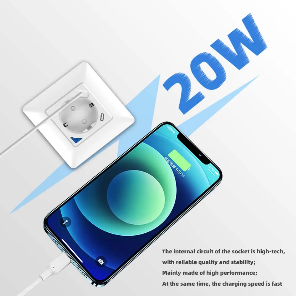 Tuya Smart Usb/type C 20w Electrical Switch Wifi Wall Socket Outlet 16a ...