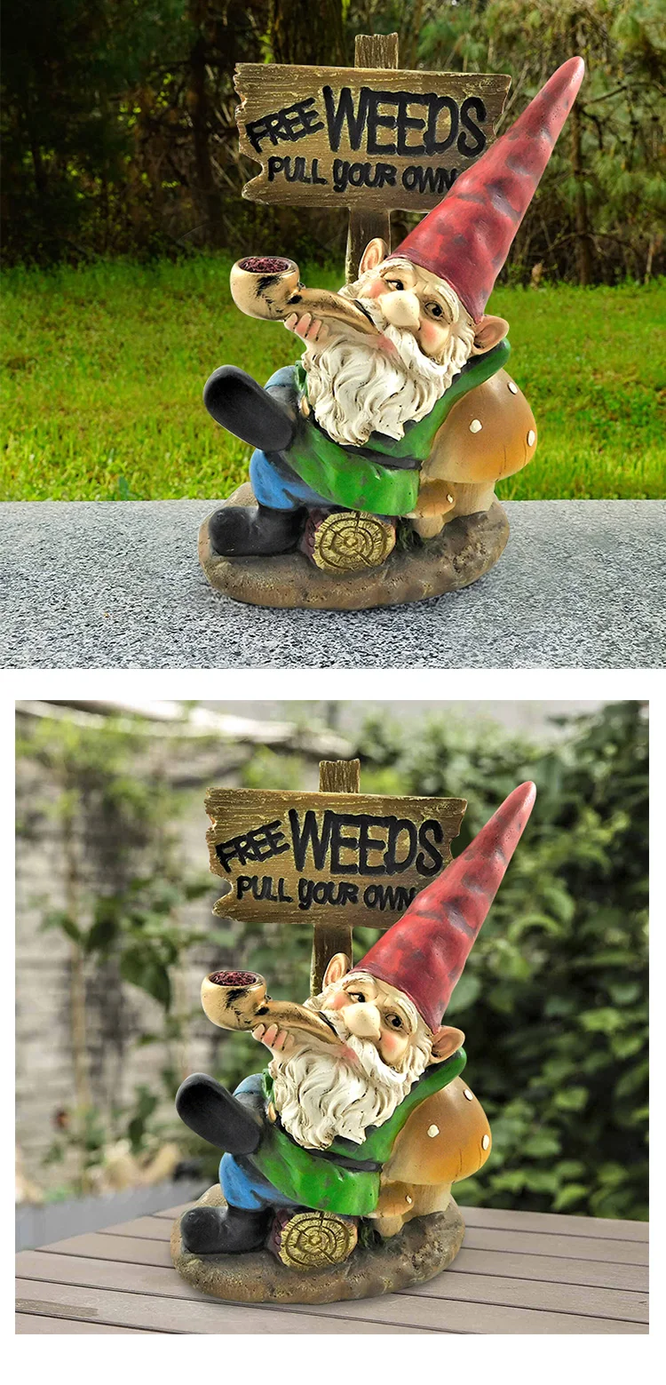 Weeds Pull Your Own Garden Gnome Figurine Fun Gifts - Buy Garden Gnome ...