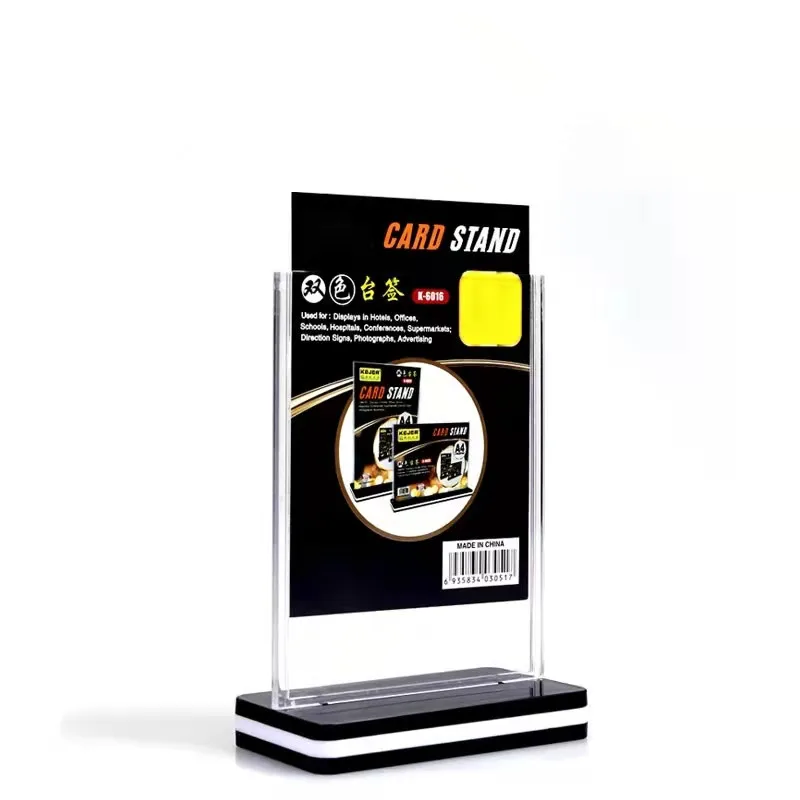 Transparent Acrylic T-shaped Desktop Menu Display Stand Acrylic Sign ...