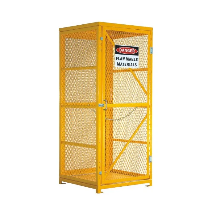 Horizontal Steel Wire Mesh Chemical Flammable 8 Capacity Gas Cylinder ...