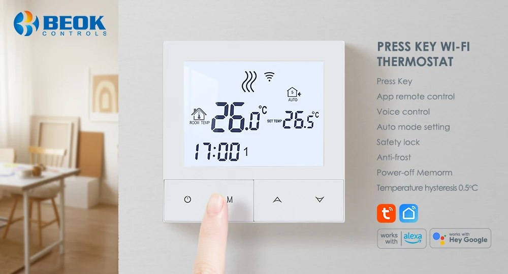 Beok Smart Room Underfloor Heating Thermostats 3a Water Floor Heating ...