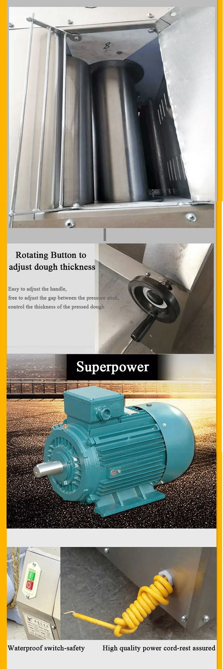 Small Automatic Chapati Pizza Croissant Flour Fondant Press Sheeter ...