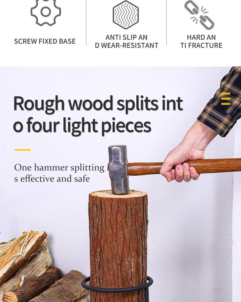 Manual Log Splitter Wedge For Campsite Home Wood Stove Fireplace - Buy ...