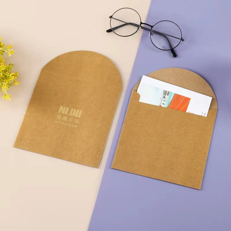 White Recycled Mini Paper Folding Square Envelope With Custom Kraft ...