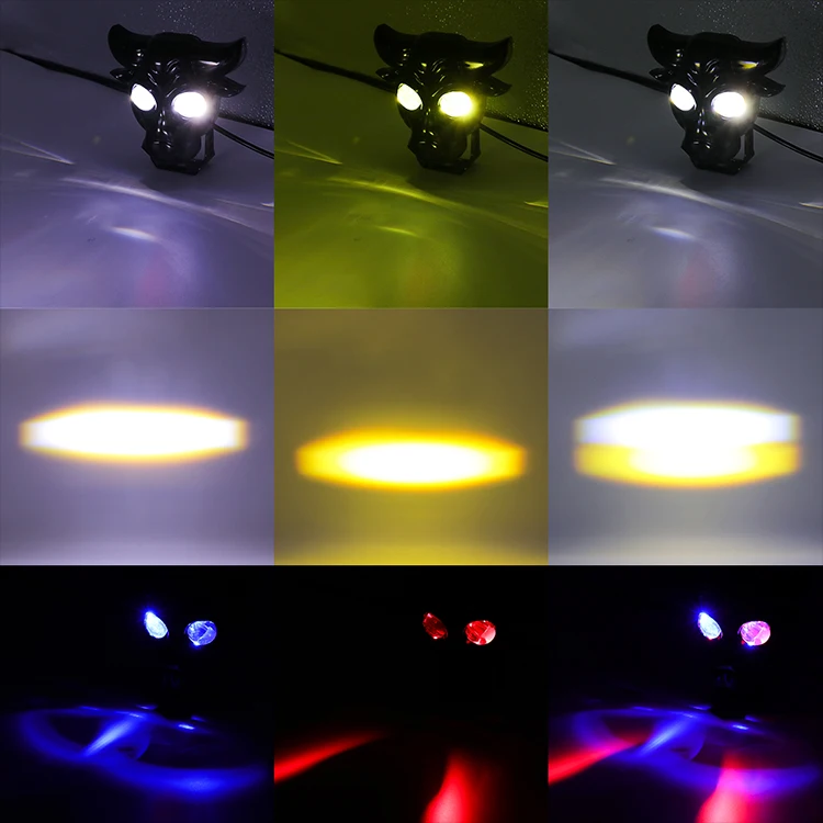 Exclusive Supply of LED Motorcycles Ox Head Colorful Electric Vehicle ...