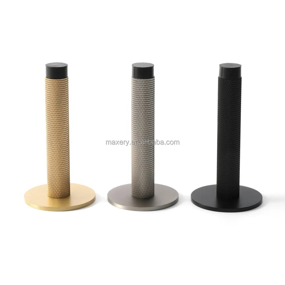 Luxury Solid Brass Pillar Diamond Shaped Knurling Door Stopper Top ...