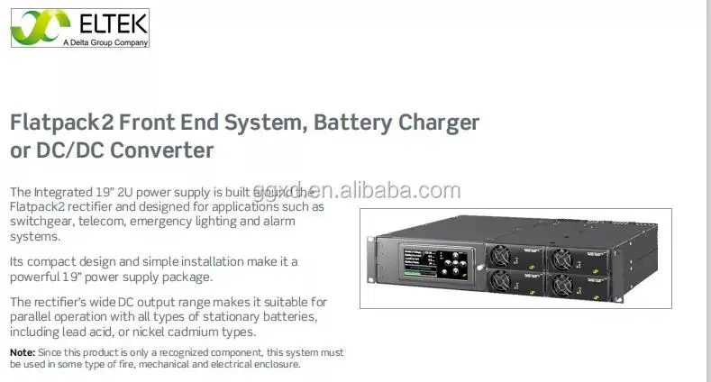 Eltek Power Supply System - Reliable AC to DC Conversion