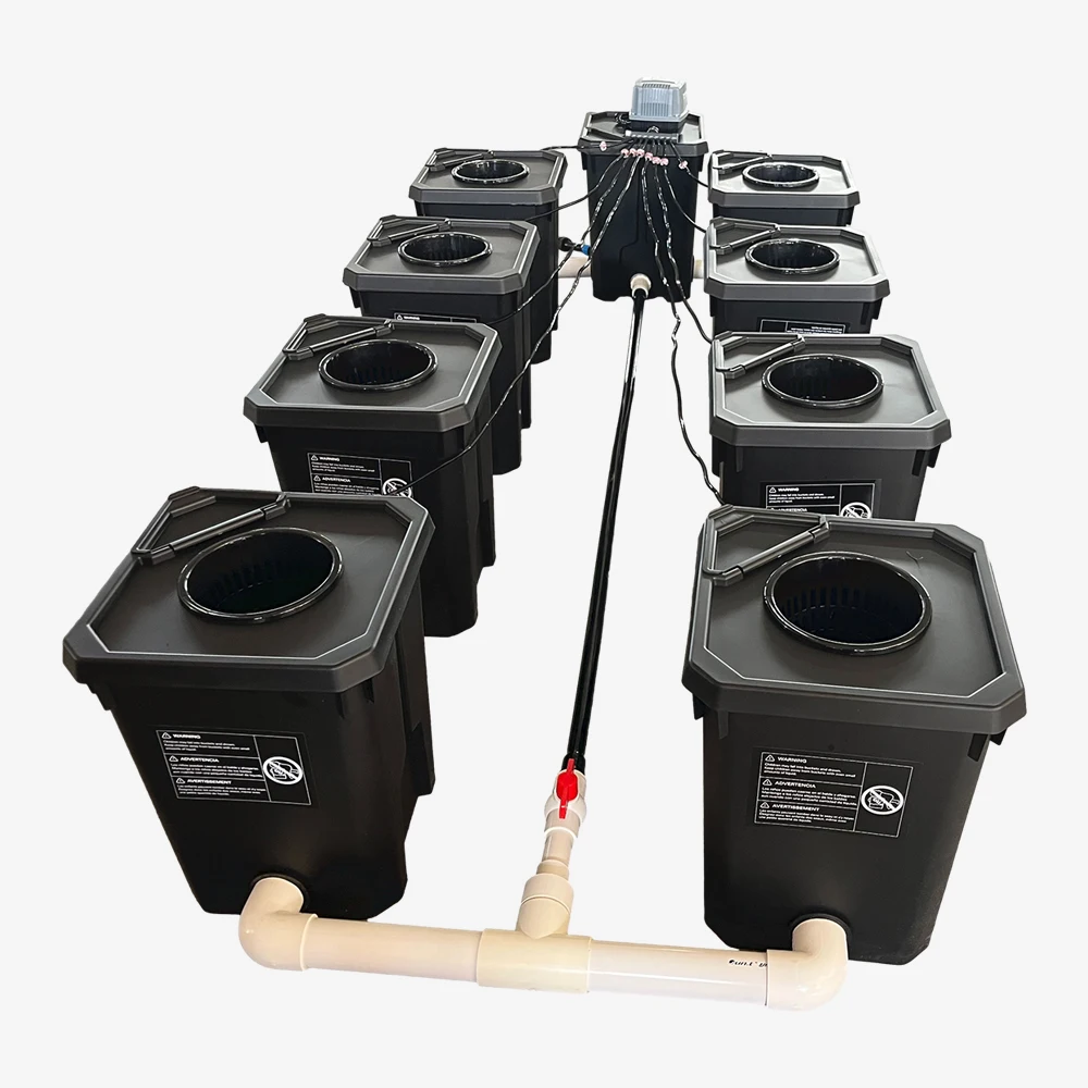 RDWC 8-Bucket Hydroponics System with Air & Cycle Pumps | Wholesale