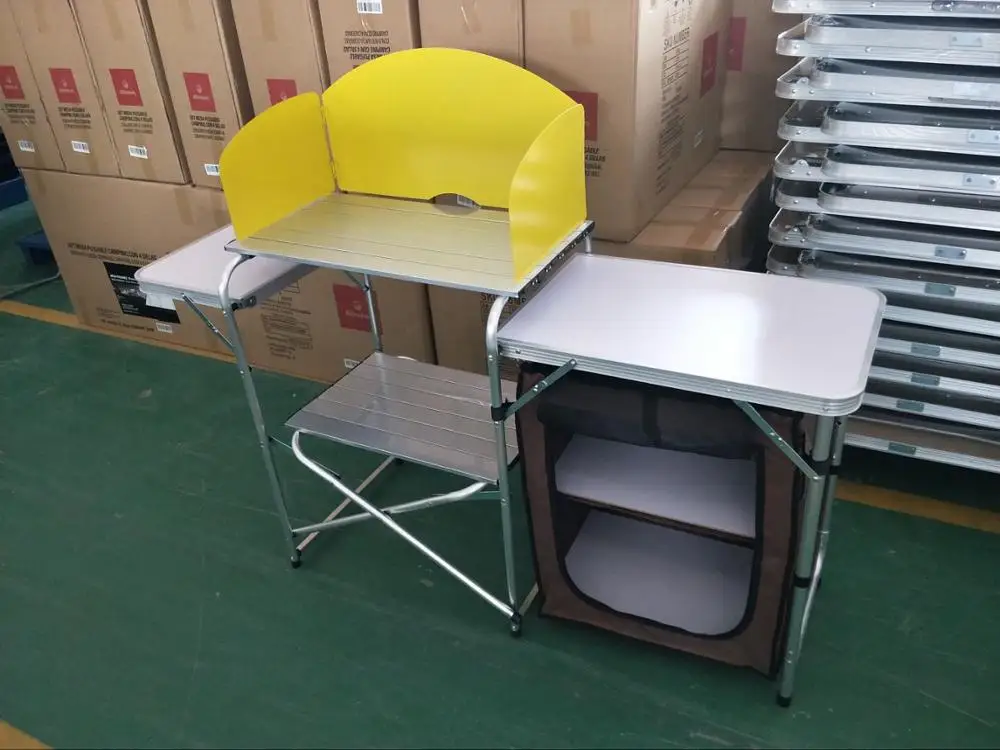Outdoor Portable Aluminum Kitchen Station Folding Camping Picnic ...