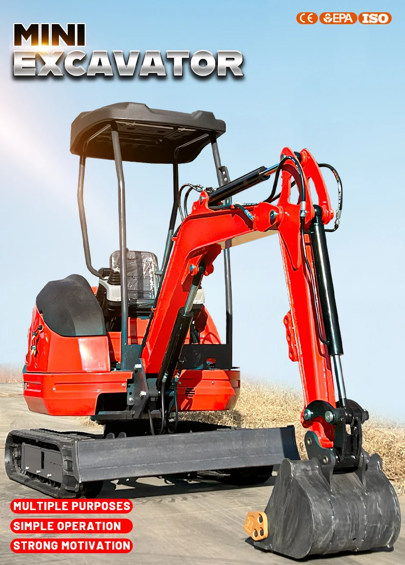 Small Micro Excavator 2 Ton 1 Ton 3.5 Ton Mini Digger Excavadora ...