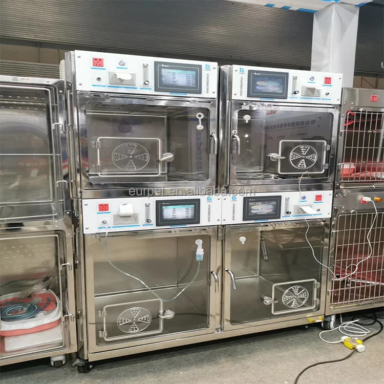 Eurpet Full Function Veterinary Oxygen Cage Stainless Steel Veterinary ...