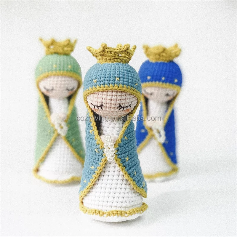 Crochet Nativity Collection Amigurumi Blessed Mary Crochet Virgin Mary ...