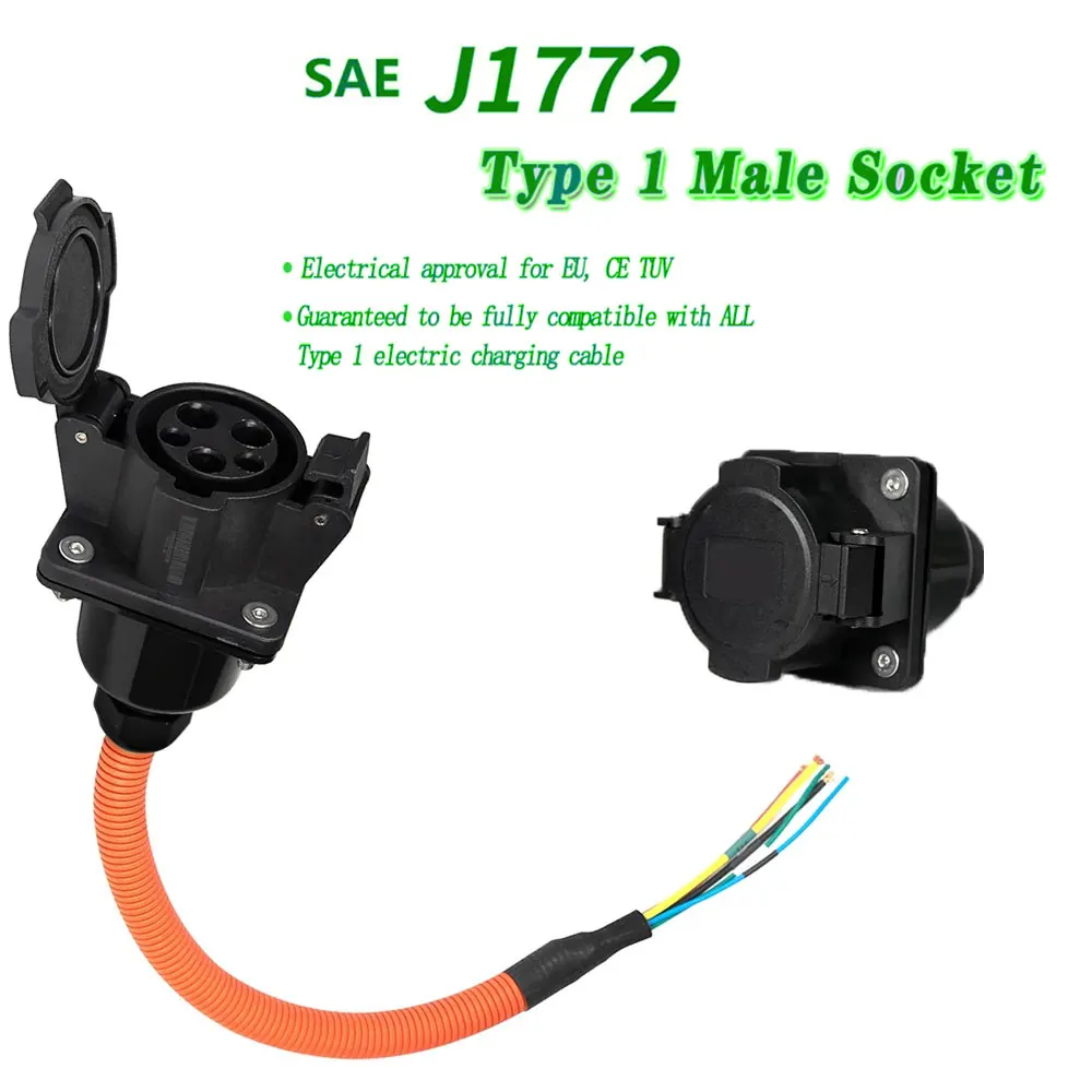 Type 1 Connector Sae J1772 Ev Socket Plug Electric Vehicle Car Charger ...
