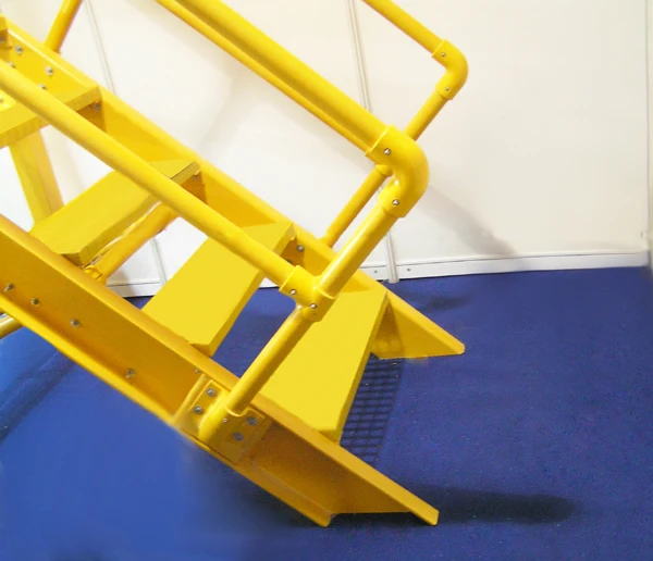 Industrial Chemical Corrosion Resistant FRP Step Stairs with Handrails ...