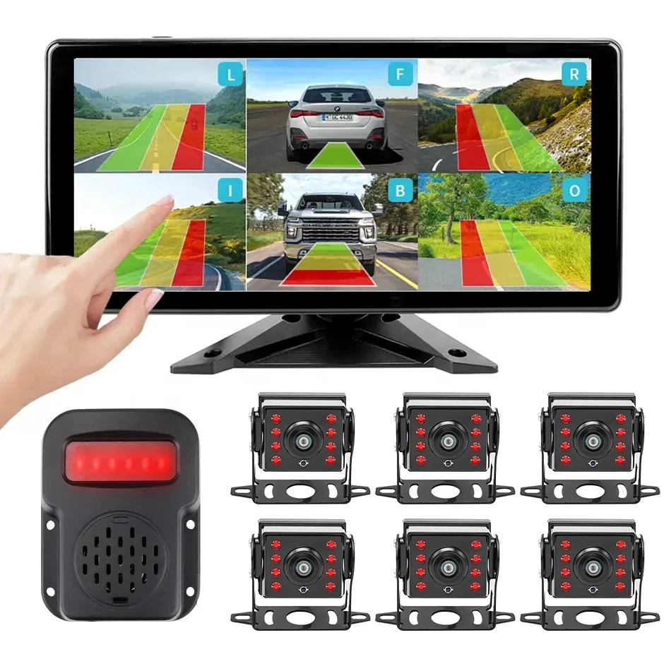 Greenyi 10.36" 6ch Touch Screen Smart Blind Zone Radar Bsd Alarm Dvr ...