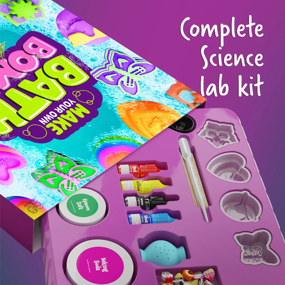 Kids Crafts Science Project - DIY Bath Fizzies Kit