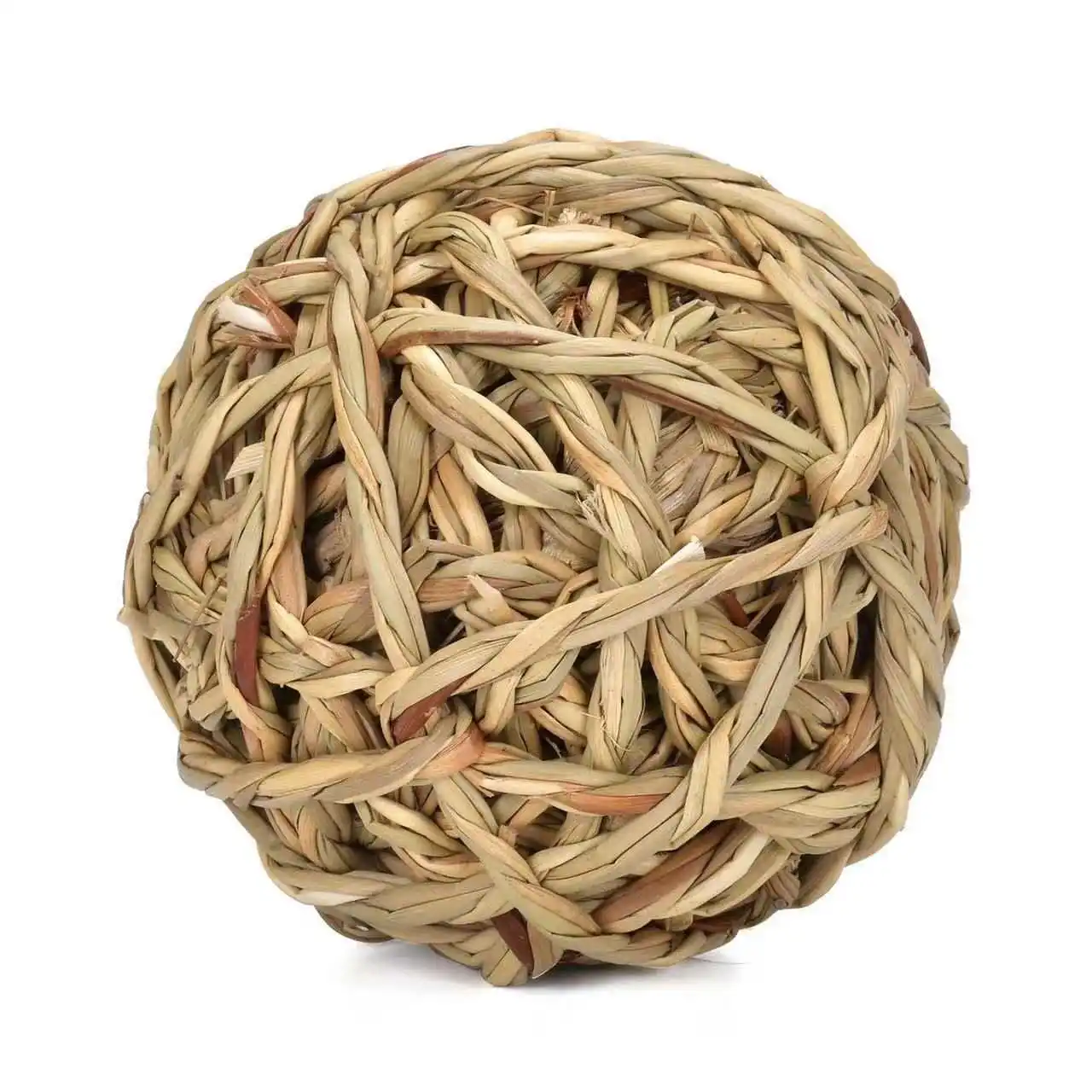Temu Handmade Woven Grass Ball Exotic Pet Rabbit Bird Toys Dutch Pig ...