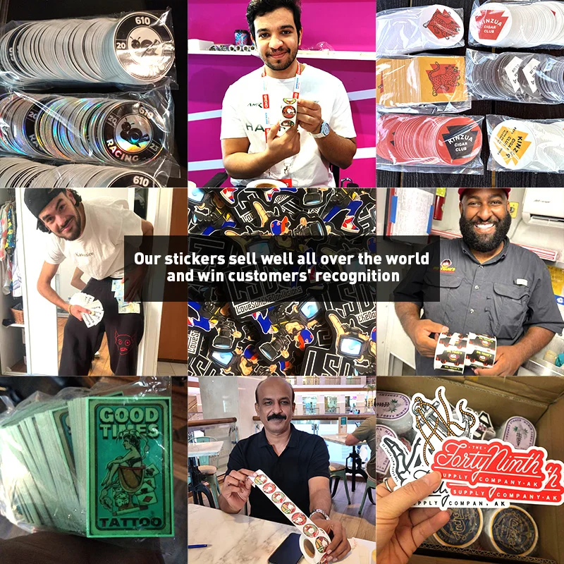 Customized Waterproof Transparent Circle Logo Label Roll Personalised ...