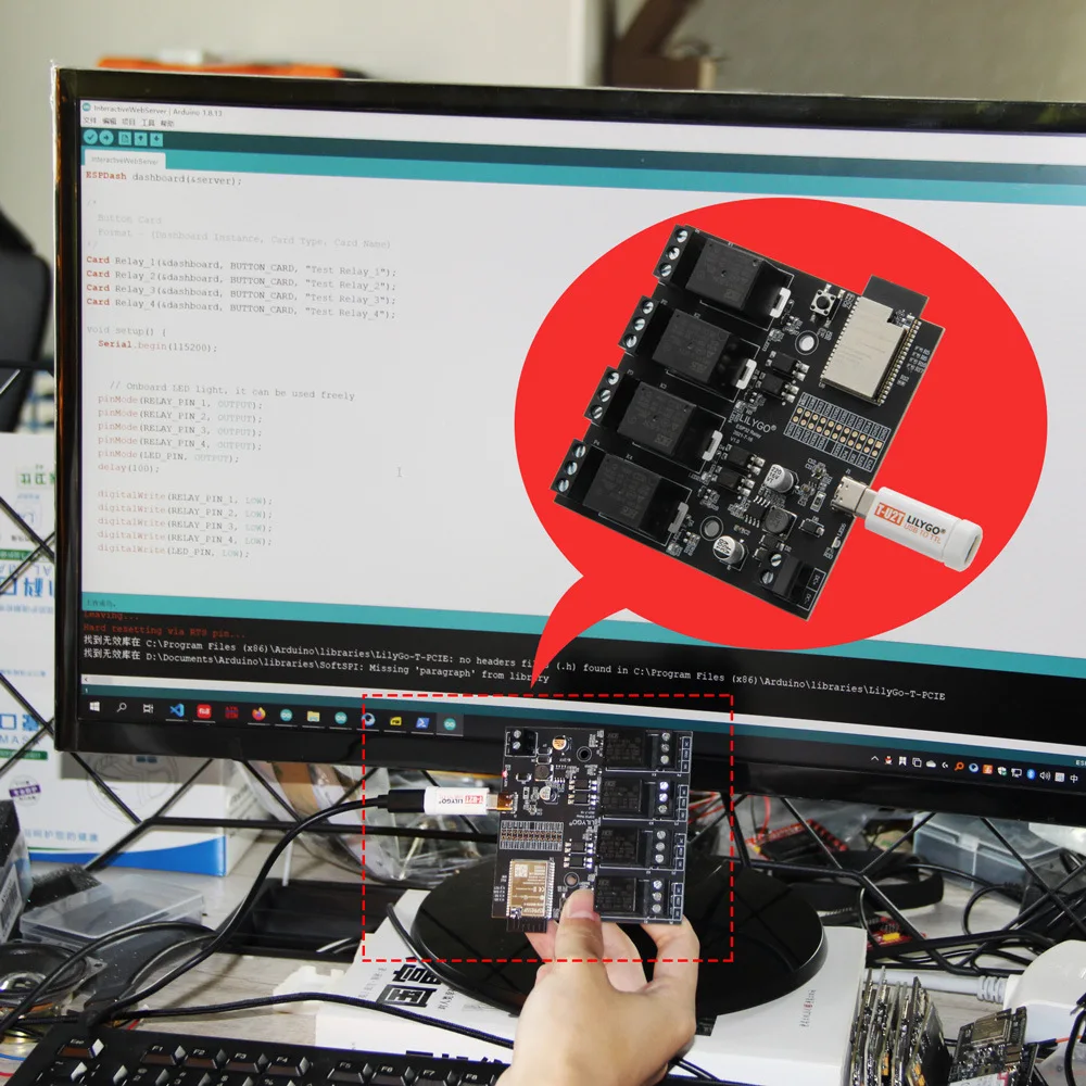 Lilygo T-relay Esp32 Wireless Module Dc 5v 4 Groups Relay Development ...