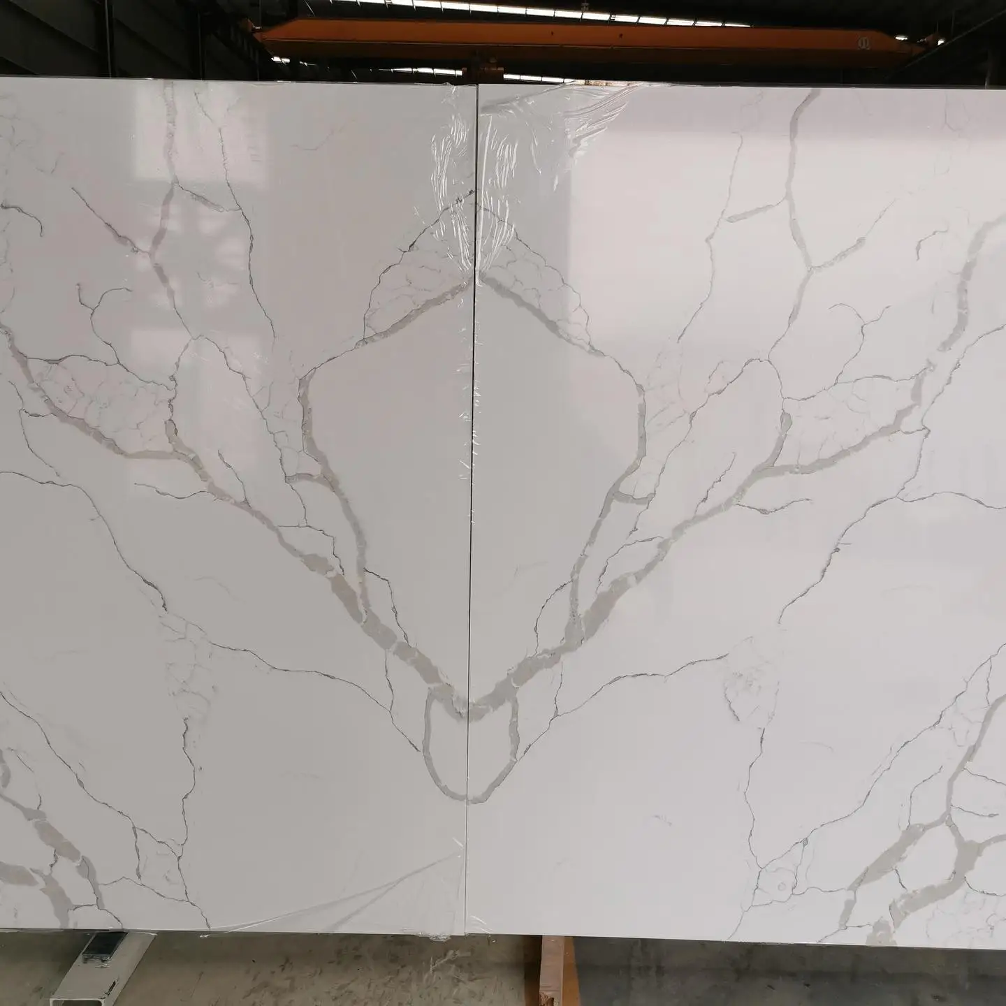 L Shaped Kitchen Island - Prefabricated Quartz Slab