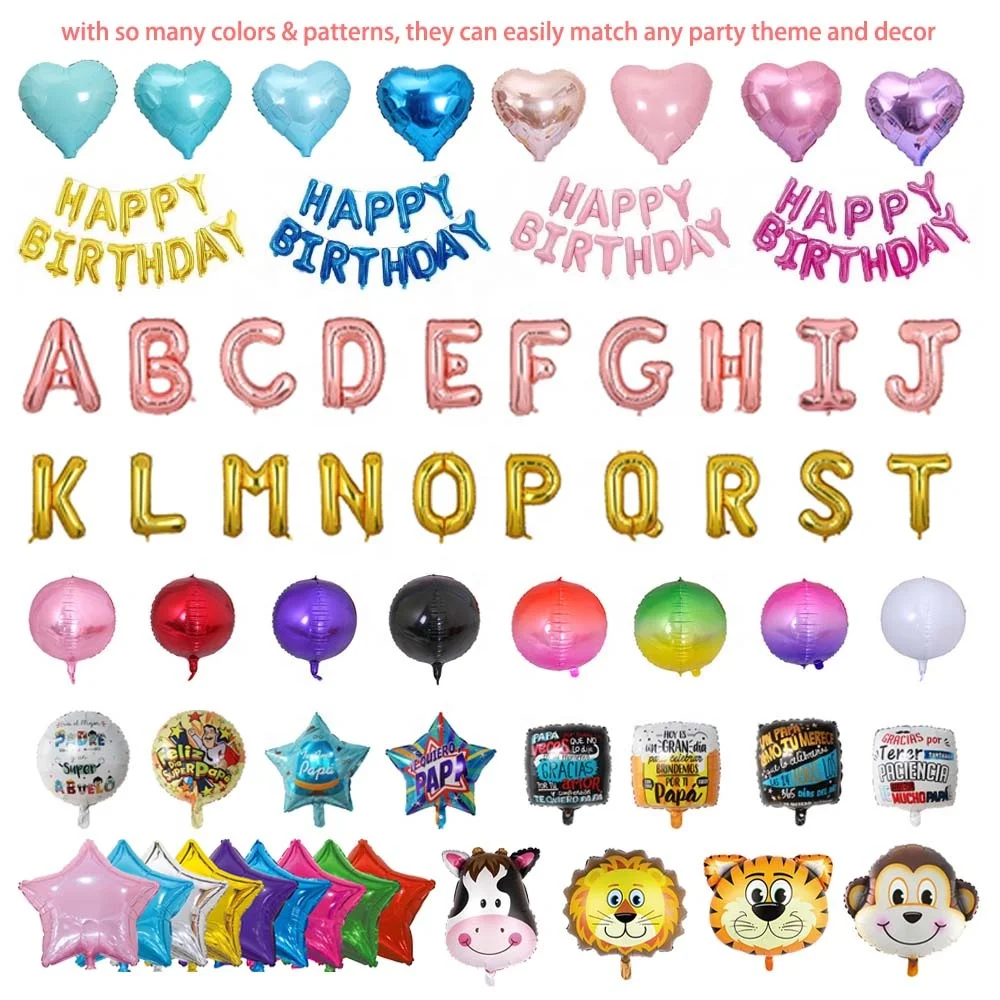 Birthday Shaped Helium Metallic Gold Letters And Number Foil Balloon ...