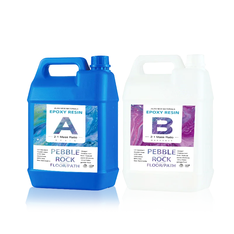 2:1 Ratio Solvent Free Uv Stable Epoxy Resin For Pebble Paving Gravel ...