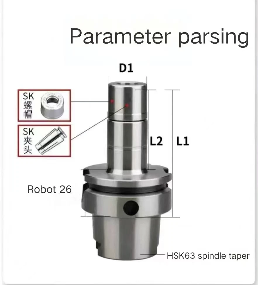 Hsk63a Sk Collet Chuck Hsk Sk Tool Holders - Buy Hsk Tool Holder Hsk63a Hsk63a Sk10 high Speed ...