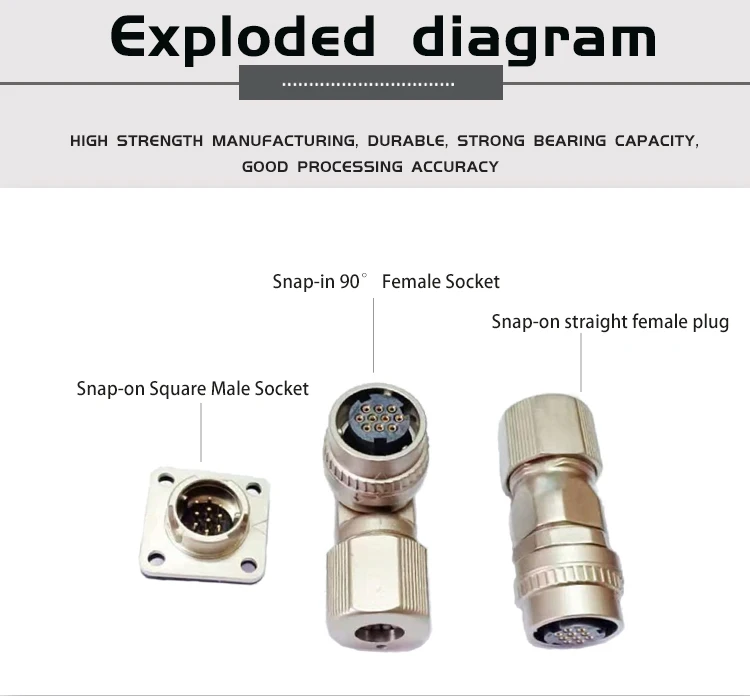 Waterproof Ip67 Encoder Connector 10pin Bayonet Metal Straight Bight ...