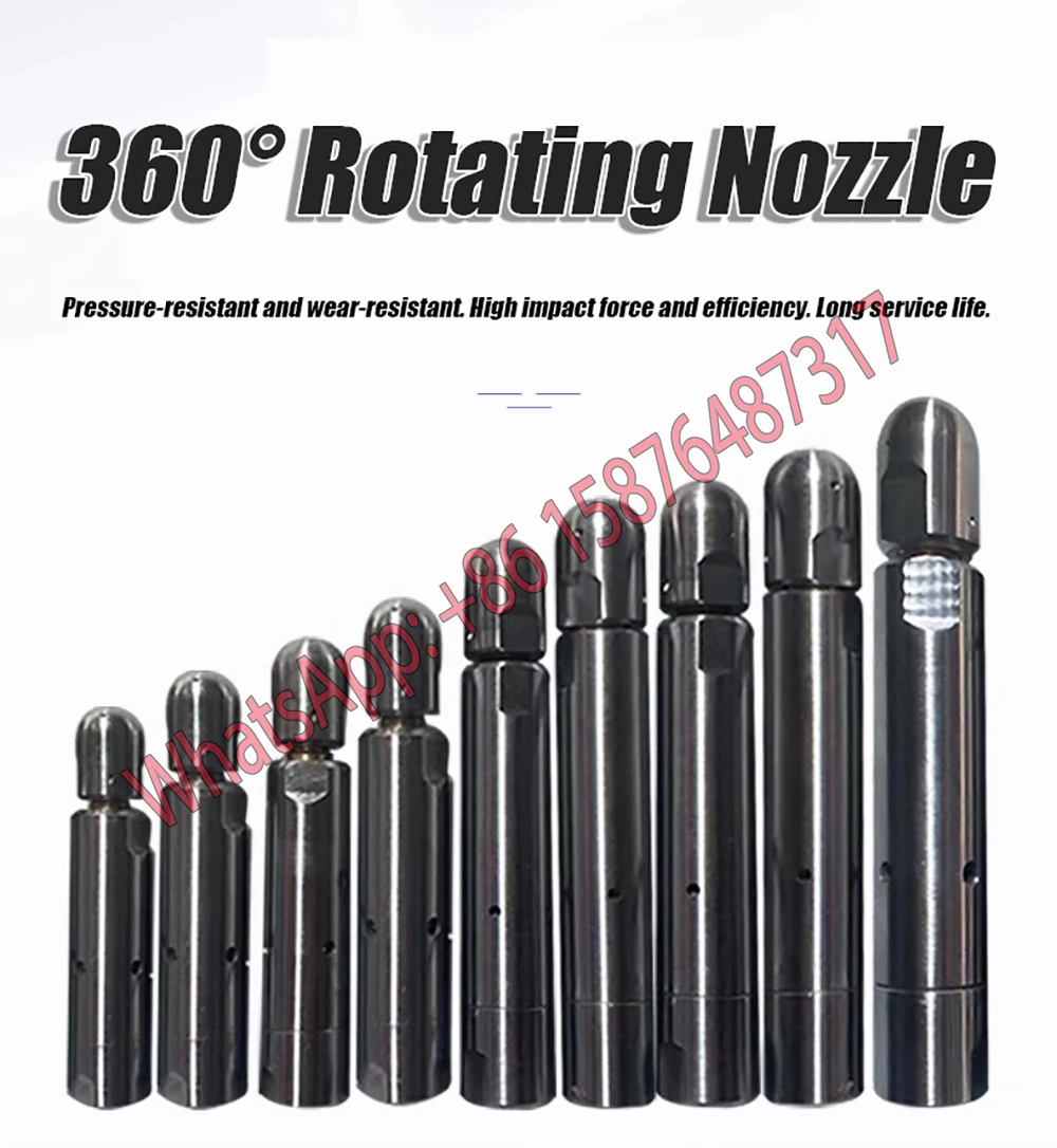 22000psi 1500bar High Pressure Condenser Pipe Cleaning Spinning Nozzle ...