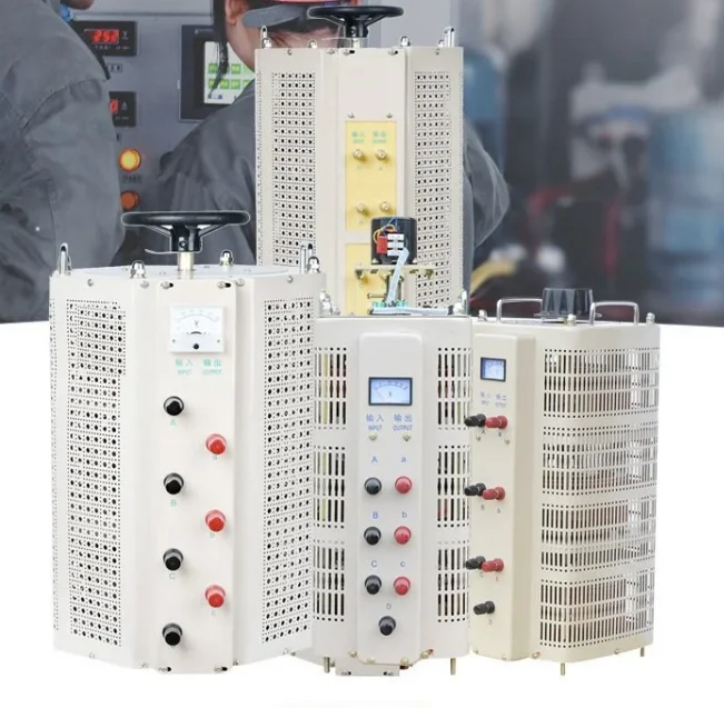 Three Phase Voltage Regulator 380V Contact AC Adjustable Transformer 3 ...