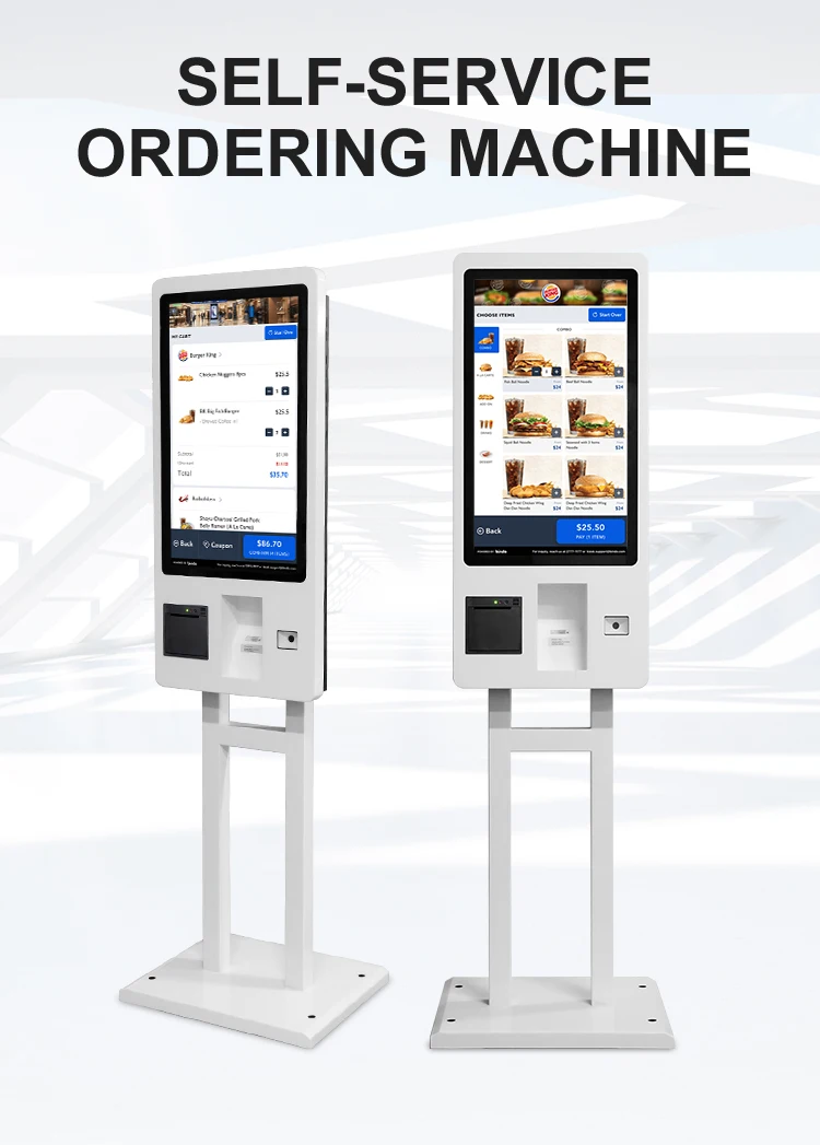 Pos Terminal Holder Floor Stand Or Wall Mount Kfc Mcdonald Food Ordering Kiosks Self Service ...