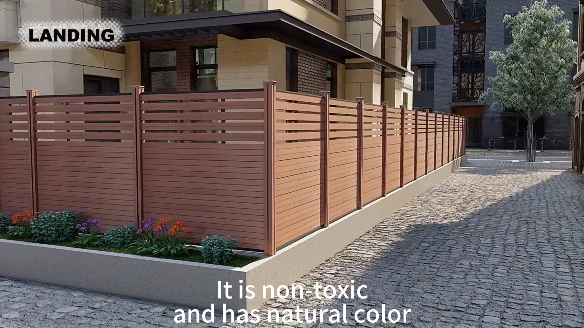 Wpc Fence Co-extrusion Plastic Pvc Wood Modern Outdoor Garden Privacy ...