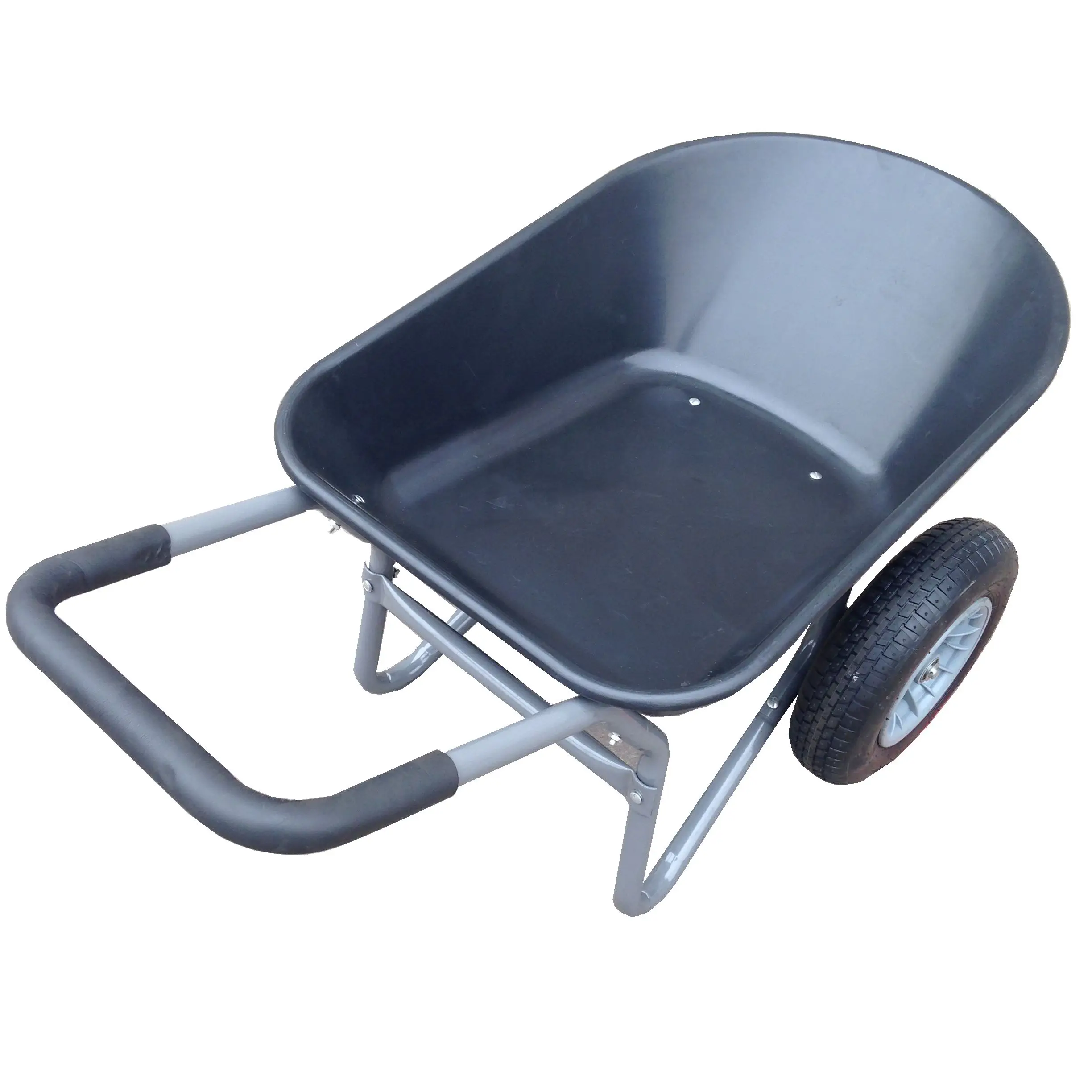 Plastic Tray Double Wheels Wheelbarrow 5405 120kg Garden Transport ...