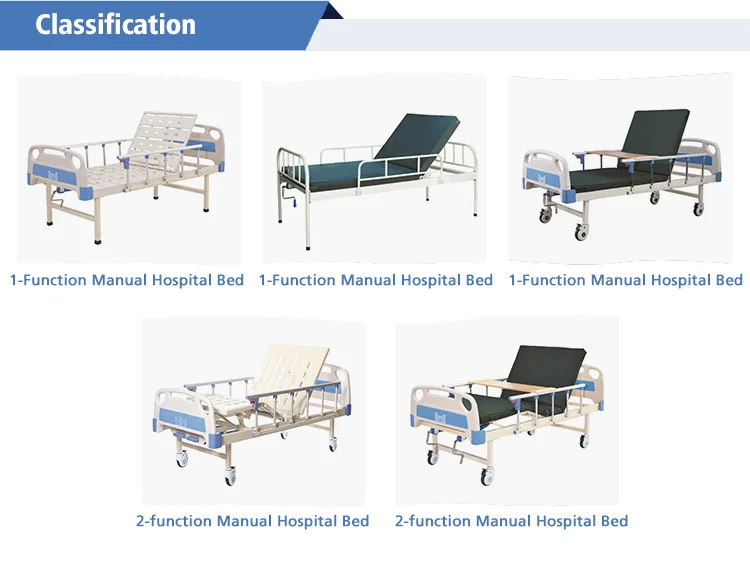 Manual Hospital Adjustable Medical Bed Hospital Equipment Patient Bed ...